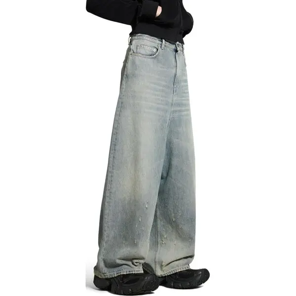 Balenciaga Low Crotch Wide Leg Jeans