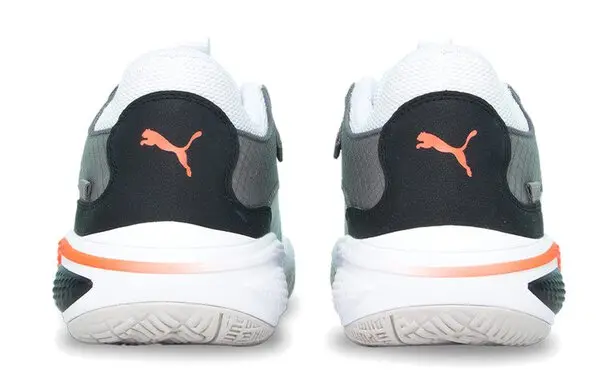 PUMA Court Rider Low Top Basketball Sneakers - White/gray/orange