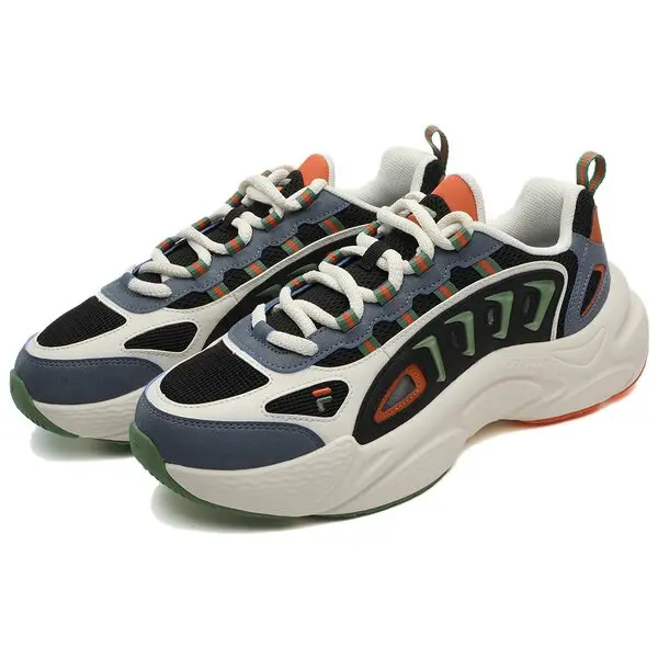 FILA FUSION Chunky Lace-up Sneakers - Grey/black/green