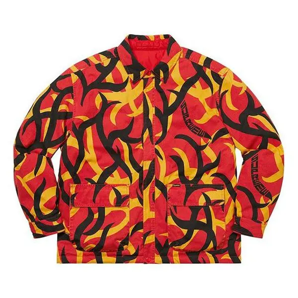 Supreme Reversible Puffy Work Jacket - Red
