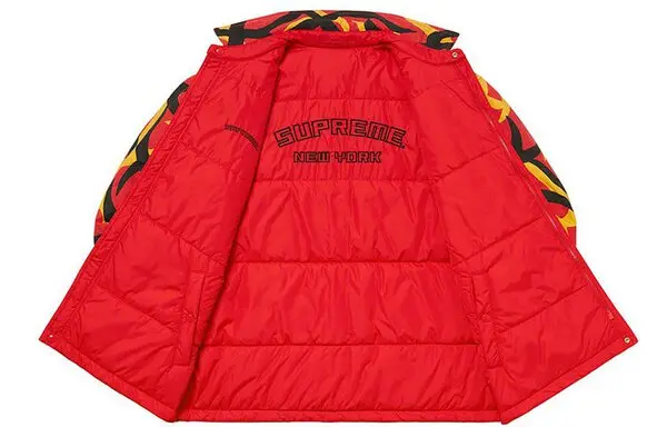 Supreme Reversible Puffy Work Jacket - Red