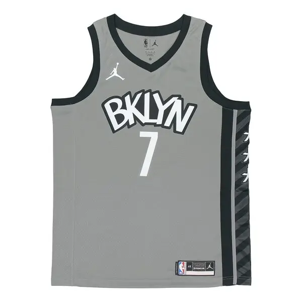 JORDAN Brooklyn Nets Durant 7 Jersey - Gray