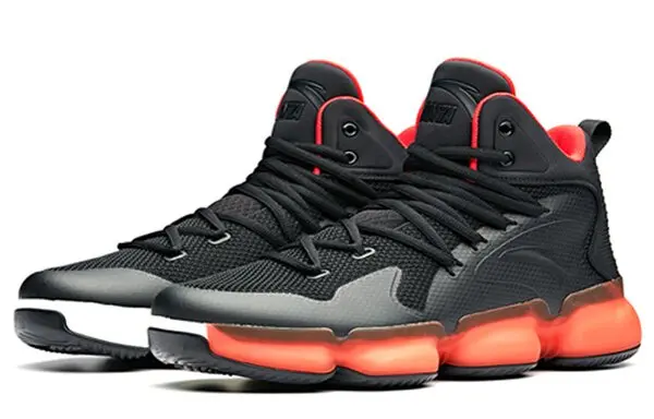 ANTA X Nasa Seeed 60th Anniversary High Top Basketball Sneakers - Black/white/red