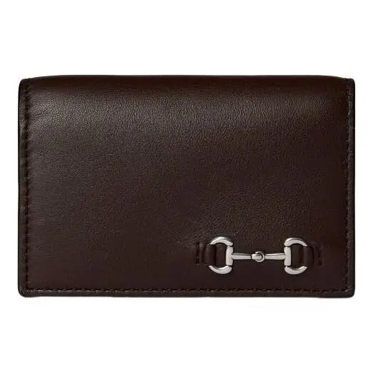 Gucci 25 Horsebit Long Card Case - Brown