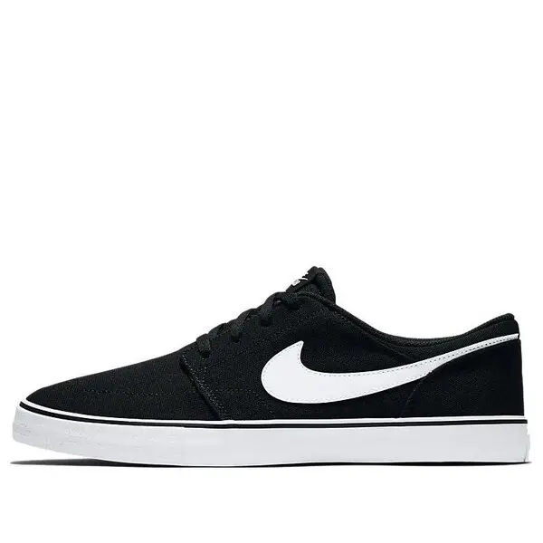 Nike Portmore 2 Solar Canvas Sb Low Top Sneakers - Black