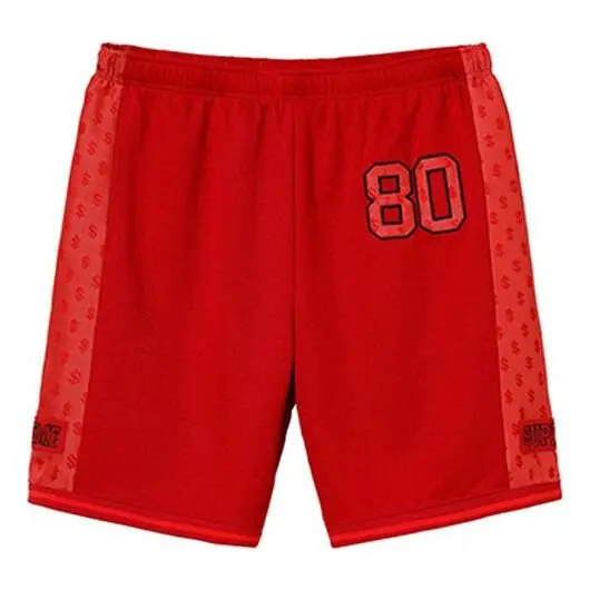 Supreme Monogram Embroidered Athletic Shorts - Red