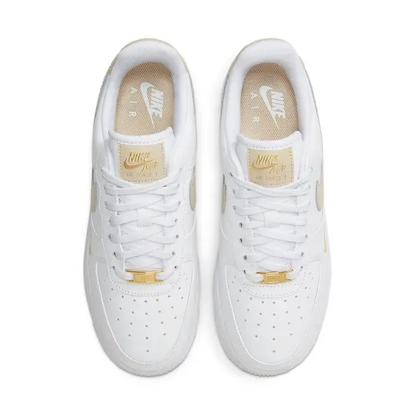Nike Force 1 '07 Essential Low Top Sneakers - White/gold
