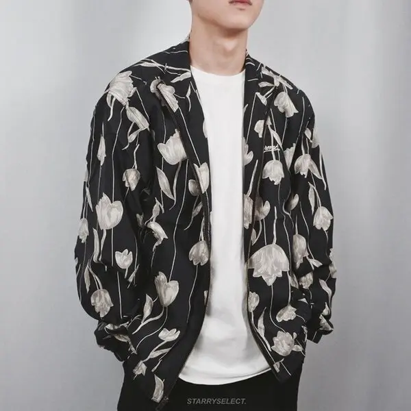 Supreme Ss19 Floral Silk Track Jacket Flowers - Black