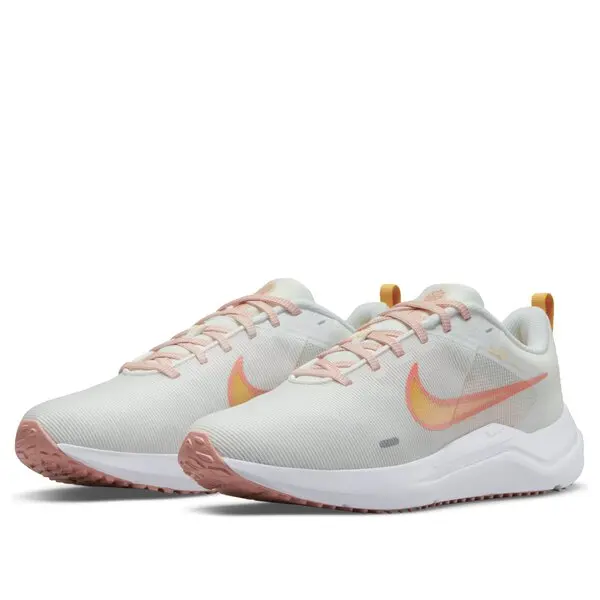Nike Downshifter 12 Athletic Sneakers - White/orange