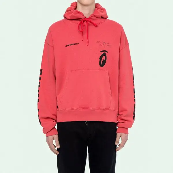 Off-White Oversized Graffiti Hooded Fleece
