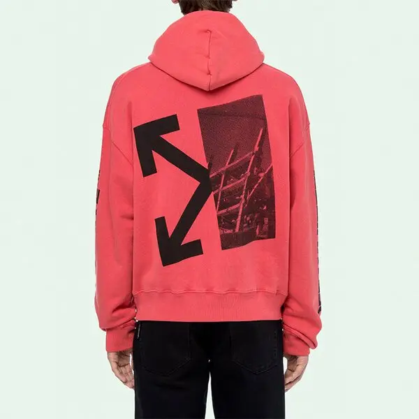 Off-White Oversized Graffiti Hooded Fleece
