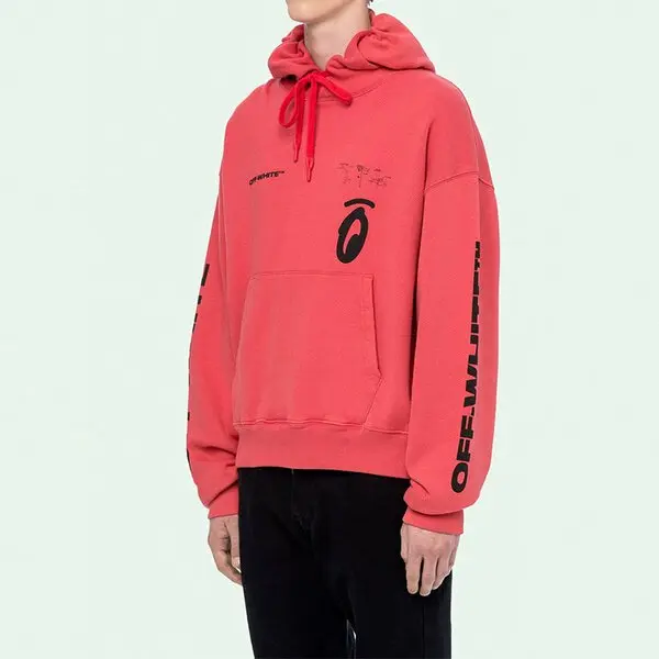 Off-White Oversized Graffiti Hooded Fleece