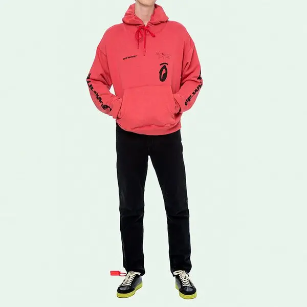 Off-White Oversized Graffiti Hooded Fleece