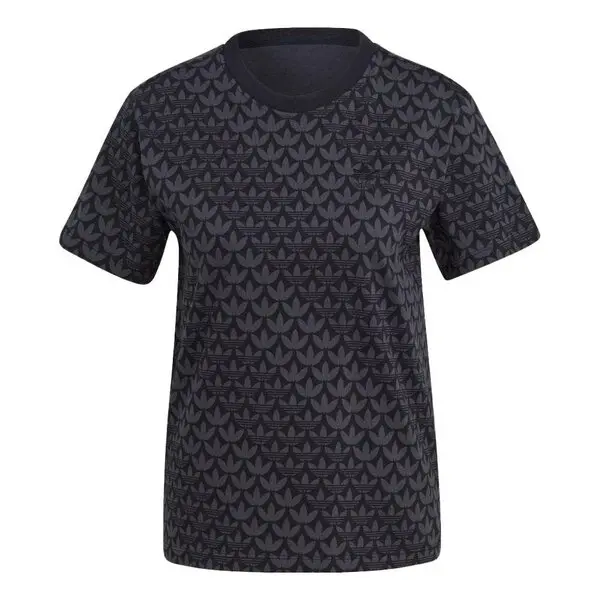 Adidas Trefoil Monogram Tee Asia Sizing - Black