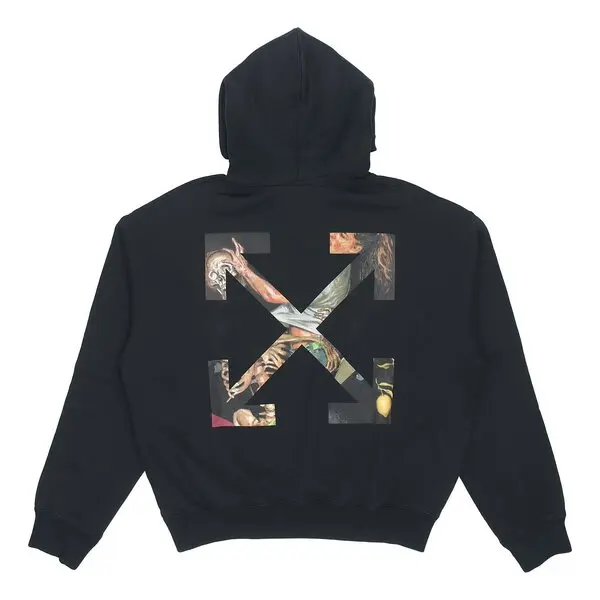 Off-White Fw20 Painting Arrow Hooded Sweater - Black