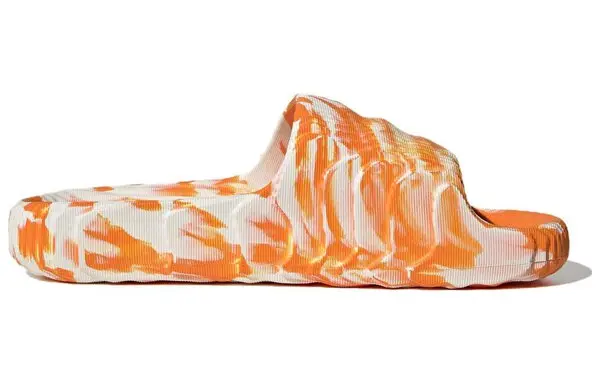 Adidas Adilette 22 Slides - Bright Orange/off White/bright Orange