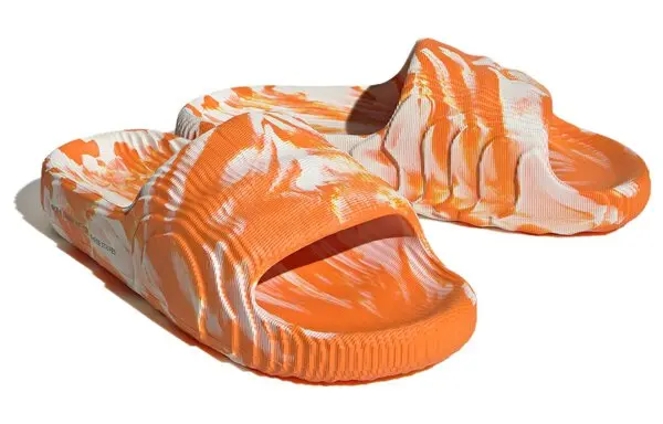 Adidas Adilette 22 Slides - Bright Orange/off White/bright Orange