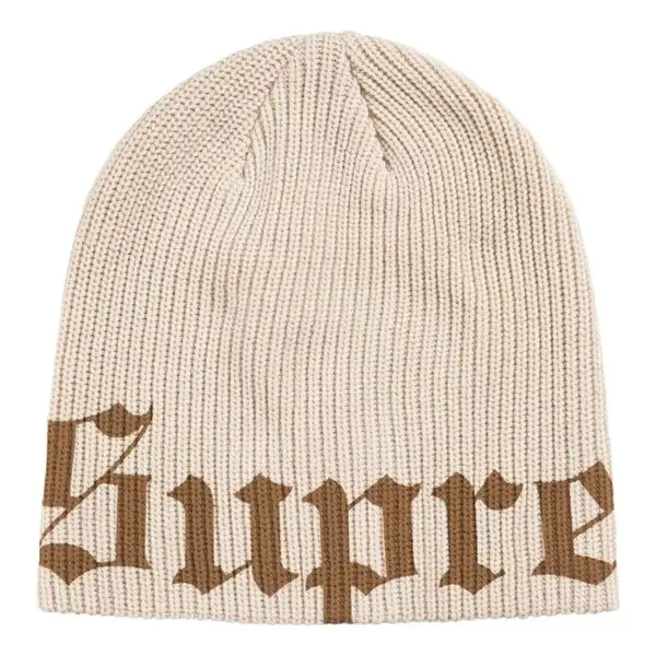 Supreme Ss26 Old English Printed Beanie - Stone