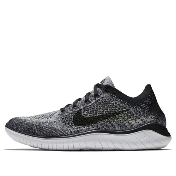 Nike Free Rn Flyknit 2018 Athletic Sneakers - White/black