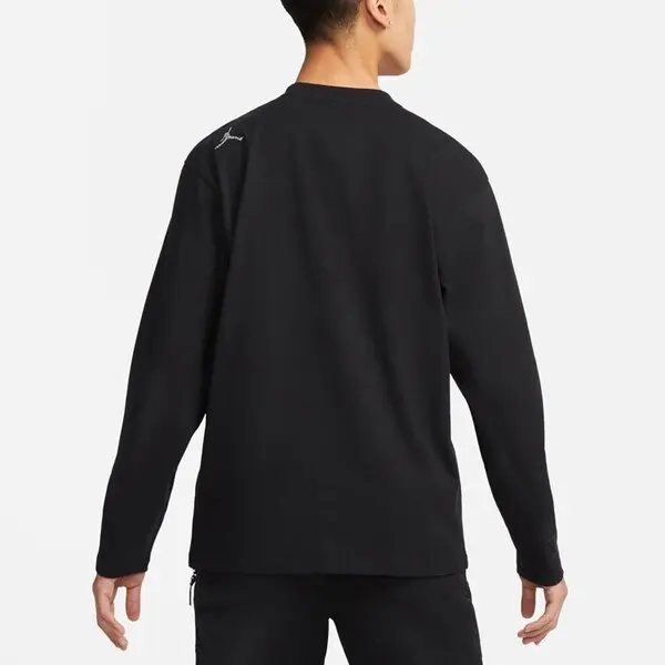 JORDAN Splicing Pocket Reflective Printing Round Neck Pullover T-shirt