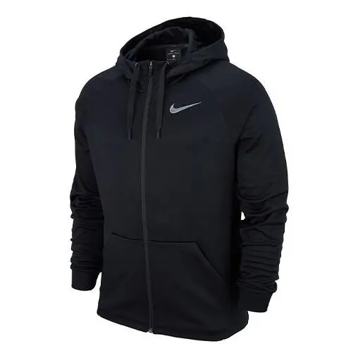 Nike Therma Zipper Cardigan Hooded Jacket - Black