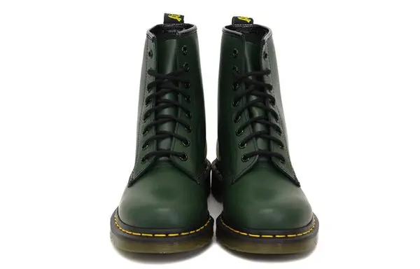 Dr. Martens 1460 Smooth Leather Lace-up Boots - Green