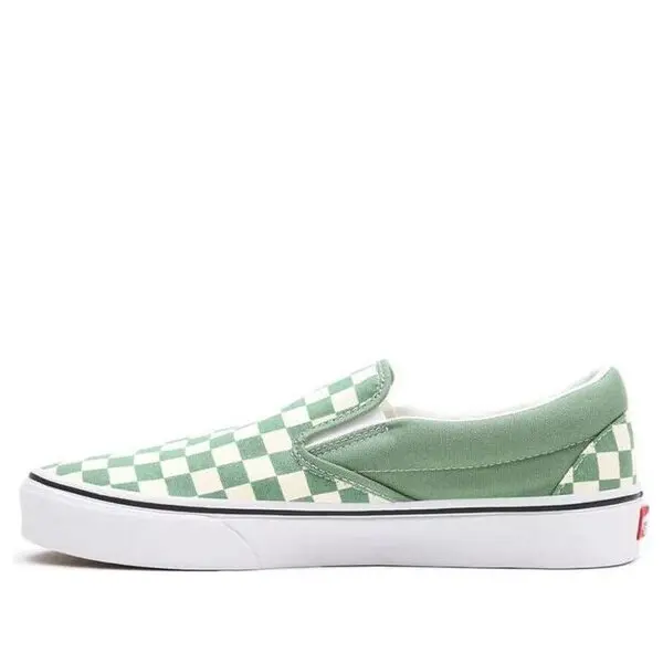 VANS Classic Slip-on Checkerboard Low Top Sneakers - Green