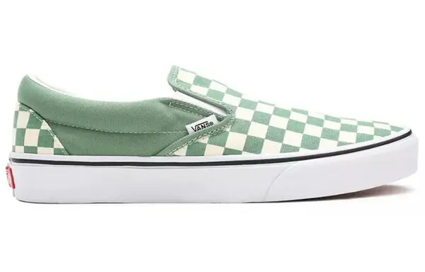 VANS Classic Slip-on Checkerboard Low Top Sneakers - Green