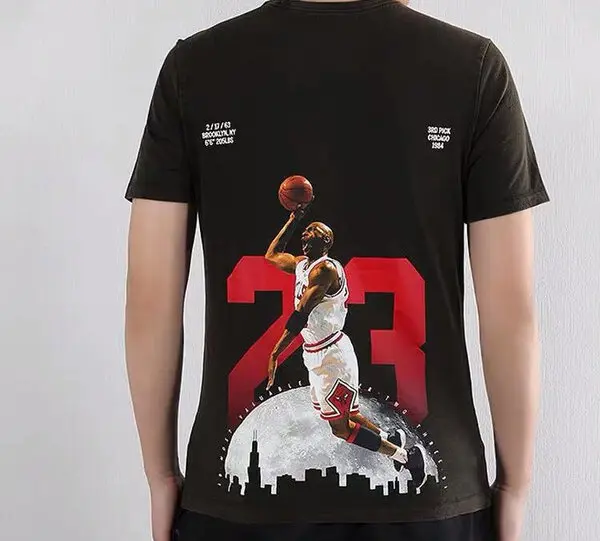 JORDAN Retro Short Sleeve Distressed Graphic T-shirt