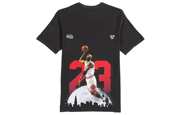 JORDAN Retro Short Sleeve Distressed Graphic T-shirt