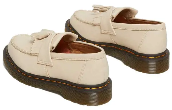 Dr. Martens Adrian Virginia Leather Tassel Loafers - Parchment Beige