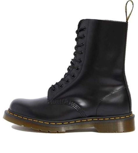 Dr. Martens 1490 Mid Calf Lace Up Boots - Black/black