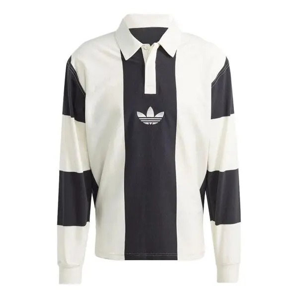 Adidas Originals Hack Rugb Polo T-shirts 'white Black - White/black