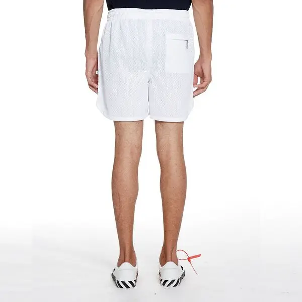 Off-White Caravaggio Diag Stripe Mesh Shorts - White