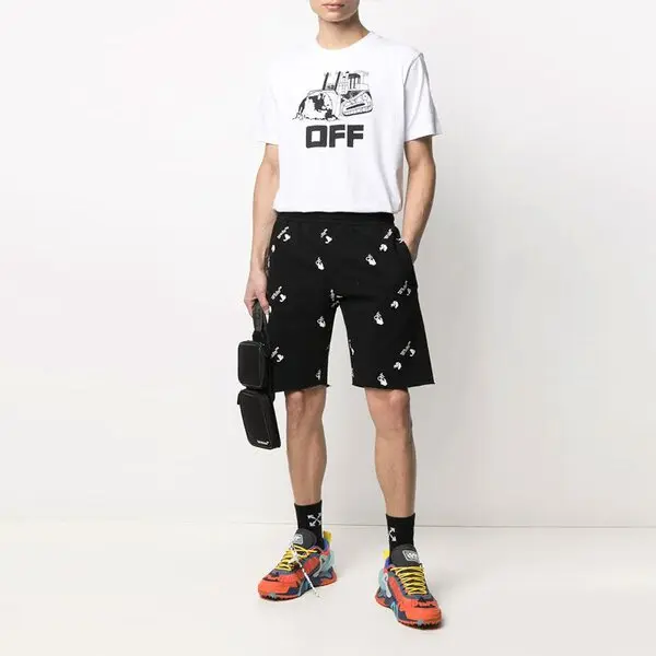 Off-White Logo Print Short Skirt