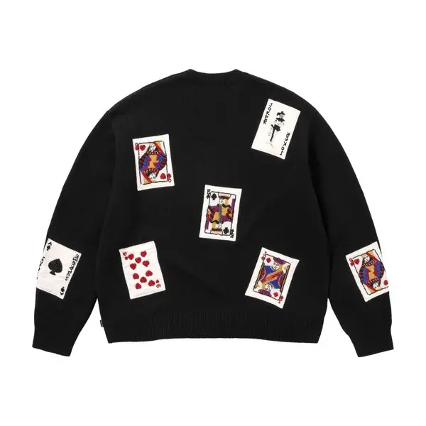 Supreme Fw25 Beaded Cards Sweater - Black