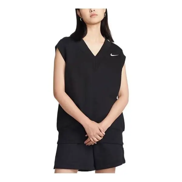 Nike Phoenix Fleece Oversized Vest - Black