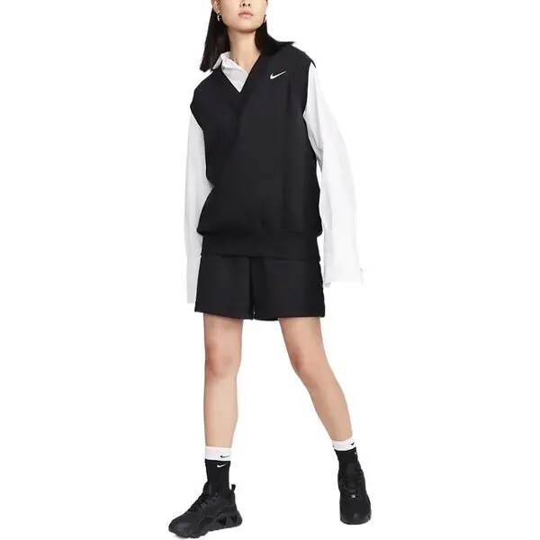 Nike Phoenix Fleece Oversized Vest - Black