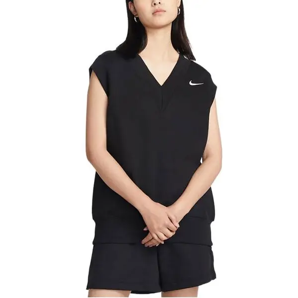 Nike Phoenix Fleece Oversized Vest - Black