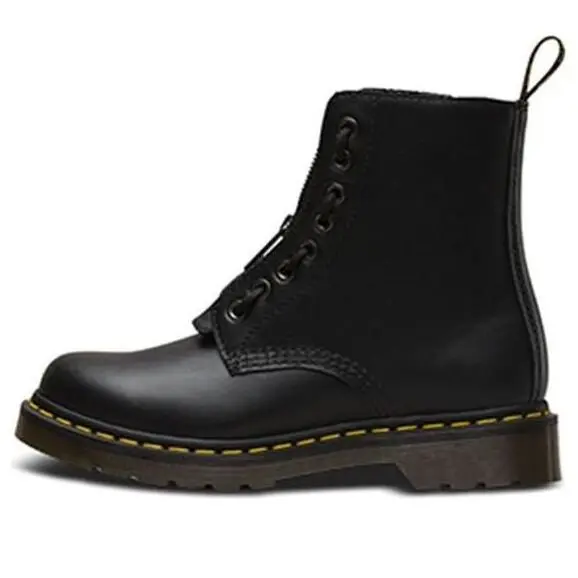 Dr. Martens 1460 Pascal Front Retro High Top Boots - Black