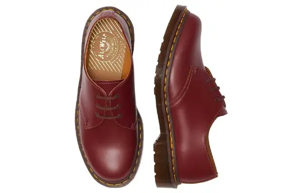 Dr. Martens 1461 Vintage Quilon Oxford Shoes - Red