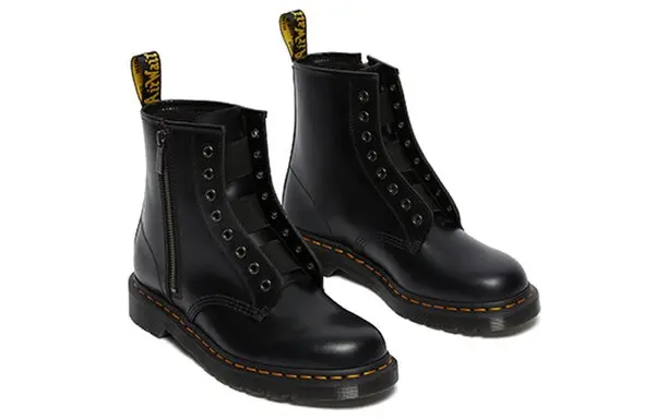 Dr. Martens 1460 Elastic Smooth Leather Lace Up Boots