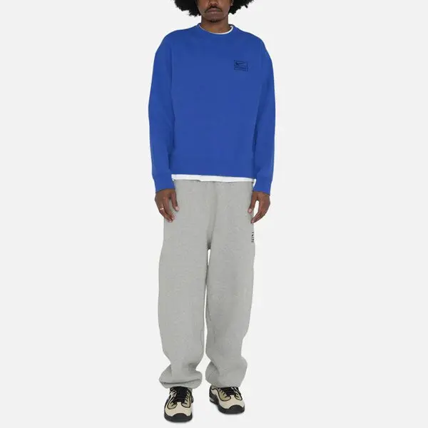 Nike X Stussy Acid Wash Crew Fleece - Blue