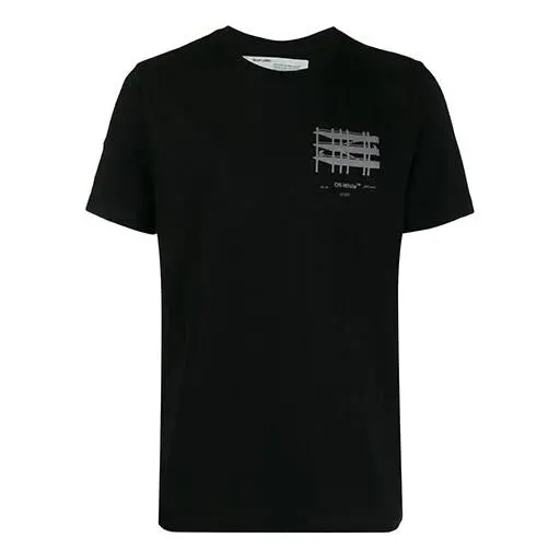 Off-White Industrial Short Sleeve Logo Normal Fit - Black