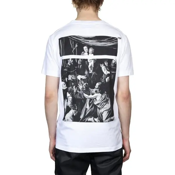 Off-White Back Black Painting Short Sleeve Tee