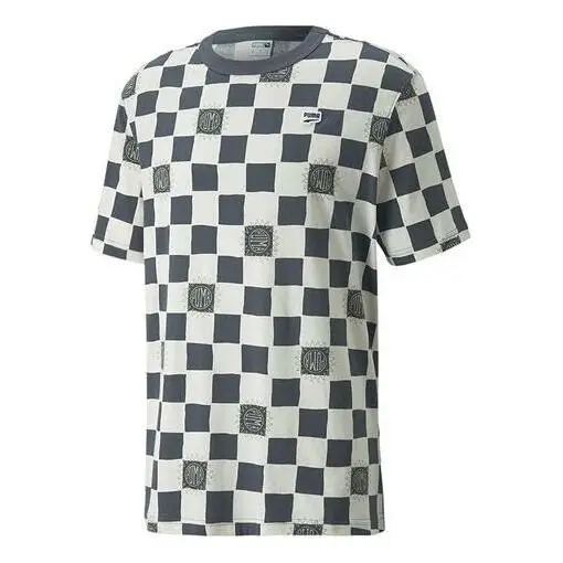 PUMA Downtown Aop Tee 'white Blue - White/blue