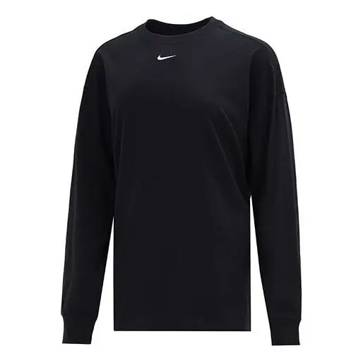 Nike Essential Crewneck Long Sleeve Top - Black