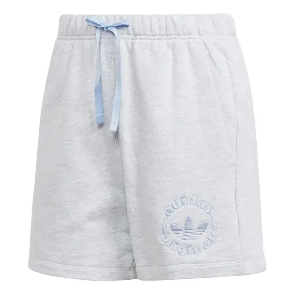 Adidas Athletic Shorts With Logo Detail - Grey