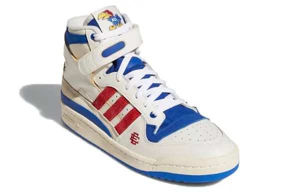 Adidas Forum 84 High X Eric Emanuel "kansas Jayhawks" Sneakers - White/red/blue