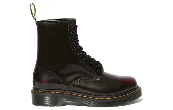 Dr. Martens Arcadia Black Red Combat Boots
